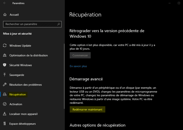 Comment ouvrir une Invite de commandes sur Windows 10