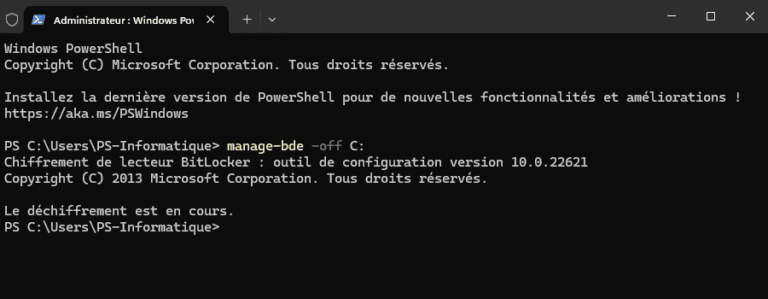 Windows 11 : comment désactiver BitLocker sur votre PC